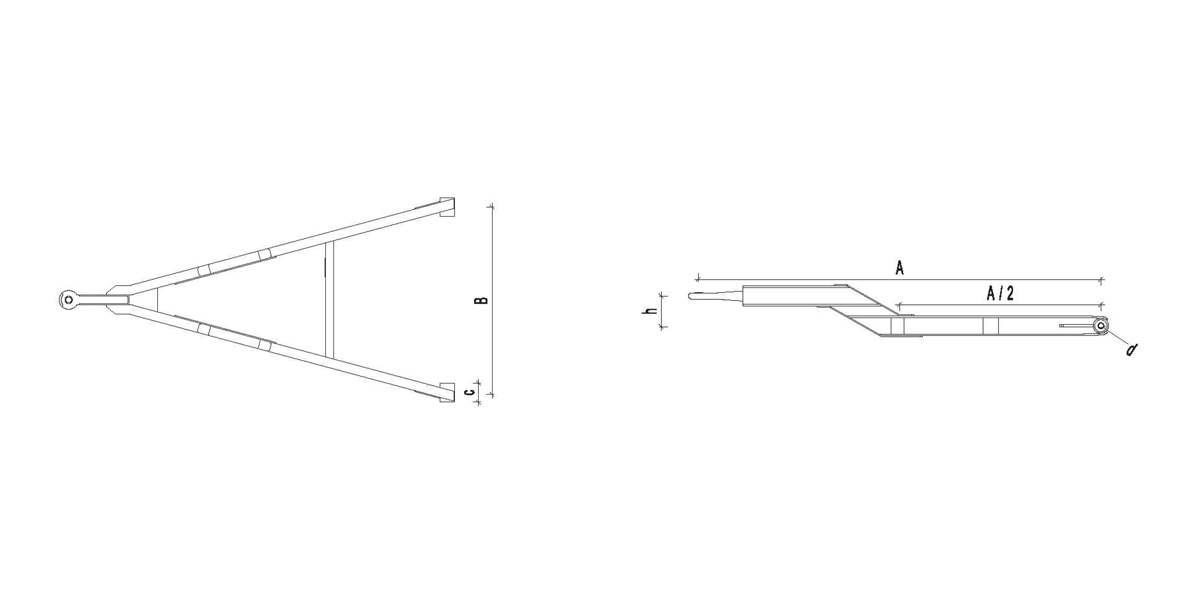 Zuggabel A-Form gekroepft - Bachmayr Metallverarbeitung