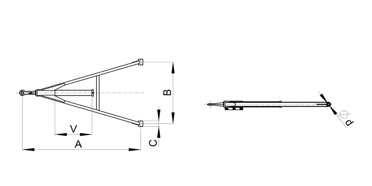 Zuggabel stufenlos verstellbar - Bachmayr Metallverarbeitung
